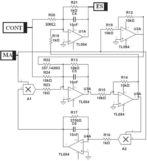 Electronic Circuit Of Masterslave System ES Is The Slave Output Download Scientific Diagram