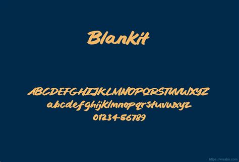 Blankit Font Free Download [ttf Otf] Wisabo Fonts