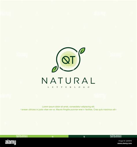 QT Initial Natural Logo Template Vector Stock Vector Image Art Alamy