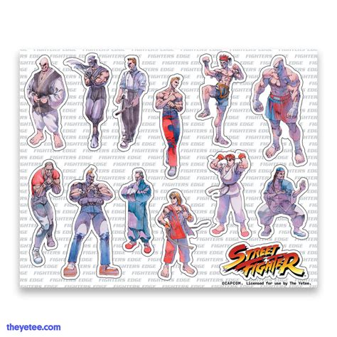 Street Fighter Character Sticker Sheet The Yetee