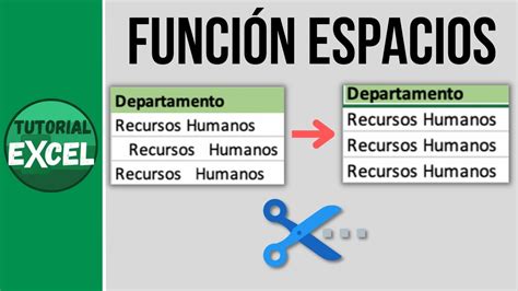 La Función Espacios En Excel ️ Youtube