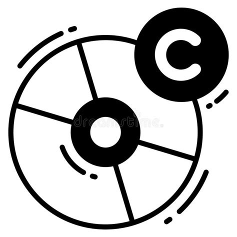 Icono De Propiedad Intelectual De La Ley De Derechos De Autor De Disco
