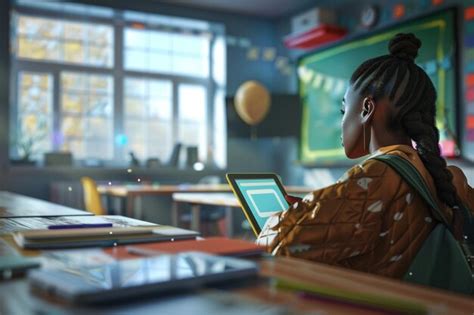 Premium Photo Teacher Using Educational Apps In Class