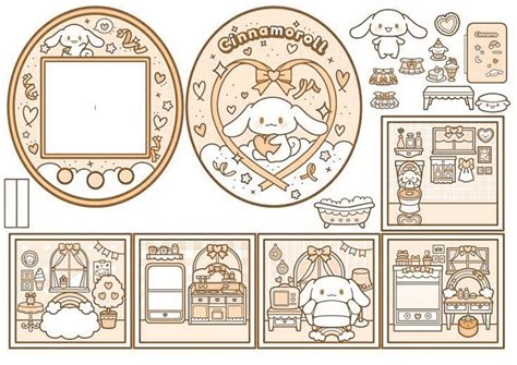 Template For A Tamagotchi 🥚 Imprimibles Kitty Manualidades Fáciles Caseras Manualidades