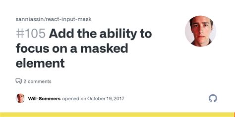 Add The Ability To Focus On A Masked Element · Issue 105 · Sanniassin