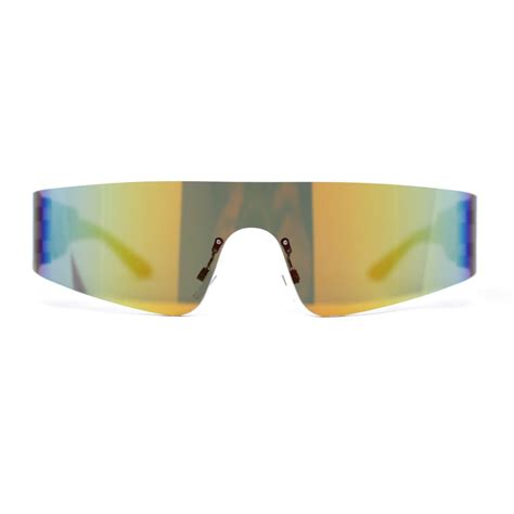 Retro 80s Futurist Robotic Narrow Shield Wrap Around Ubuy India