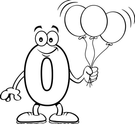 Number 0 Coloring Pages Coloringlib
