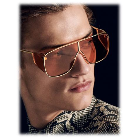 Tom Ford Spector Sunglasses Oversize Rectangular Acetate Sunglasses