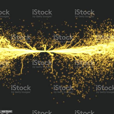 전기 조명 효과입니다 동적 입자 배열입니다 3d 미래 기술 스타일입니다 추상적인 배경입니다 빛나는 포인트 벡터 일러스트입니다 0명에 대한 스톡 벡터 아트 및 기타 이미지