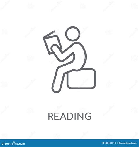 Reading Linear Icon Modern Outline Reading Logo Concept On Whit Stock