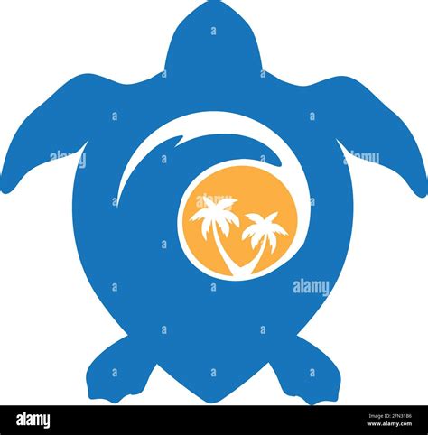 Sea Waves Inside Turtle Shell Vector Stock Vector Image Art Alamy