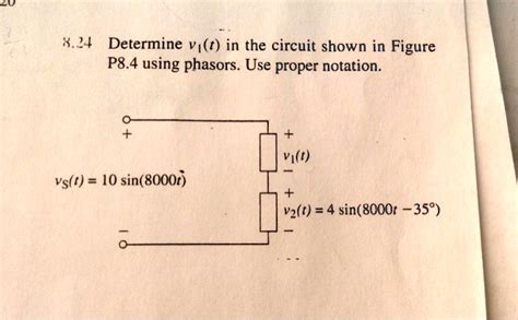 Solved 824 Determine V1t In The Circuit Shown In Figure P84 Using