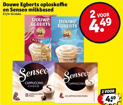 Douwe Egberts Oploskoffie En Senseo Milkbased 8 T M 10 Stuks Aanbieding