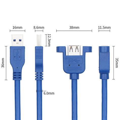 1m Usb 30 Male To Female Usb Extension Data Cable