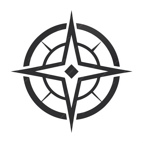 Compass Line Art Logo Design Vector Art And Illustration Premium Ai Generated Vector