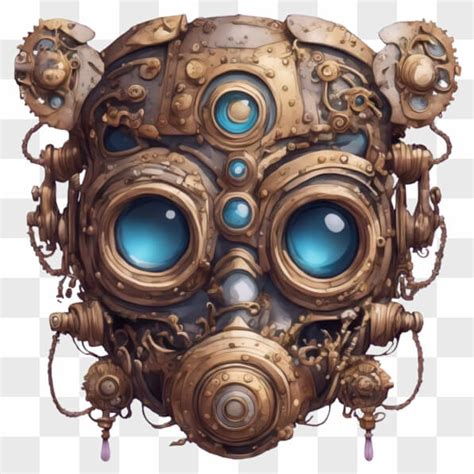 Download Intricate Steampunk Mask Design Cartoons Online Creative Fabrica