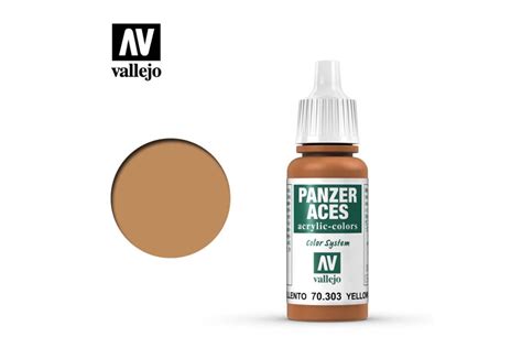 70 303 Vallejo Panzer Aces Yellowish Rust 17ml Acrylicos Vallejo