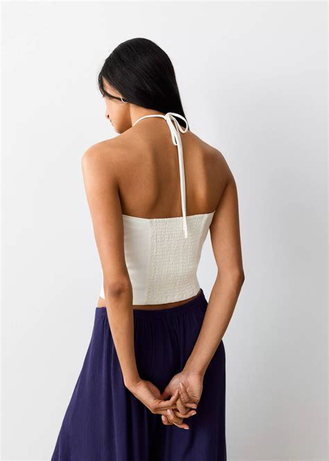 Beaded Halter Top Teen Mango Usa