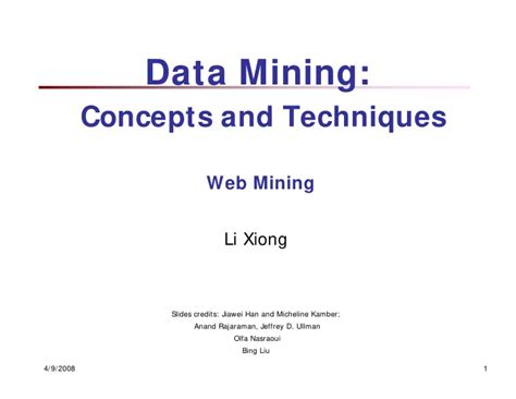Ppt Data Mining Concepts And Techniques Web Mining Li Xiong Slides Powerpoint Presentation