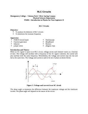 RLC Circuits Doc Template PdfFiller
