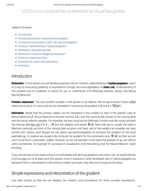 CS231n Convolutional Neural Networks For Visual Recognition 4 Table