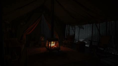 어둠의 숲 속 솔로 캠핑 작은 텐트 밖에서 빗소리와 함께 휴식 아늑한 캠프파이어 😴🌧️ Youtube