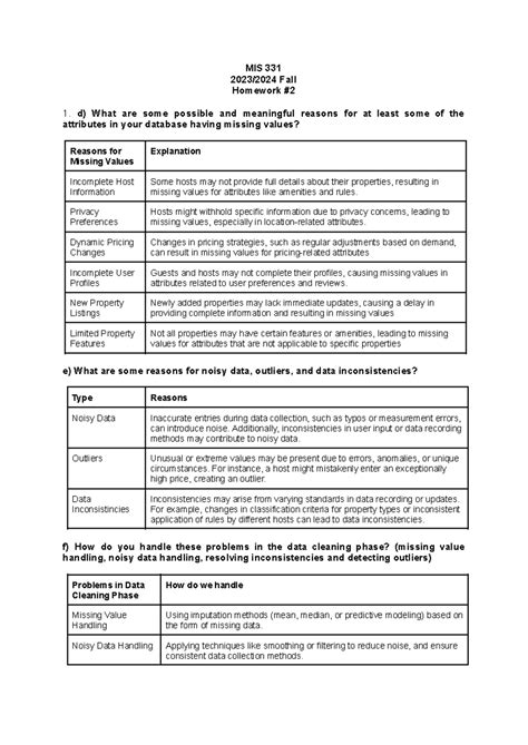data mining homework mis 331 2023 2024 fall homework 1 d what are