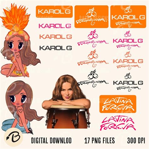 Karol G Hand Drawn Tropicoqueta New Album Png Digital Download