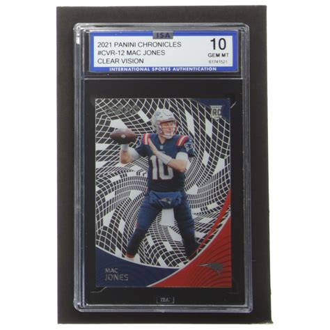 Mac Jones 2021 Panini Chronicles Clear Vision Rookies 12 Rc Isa 10