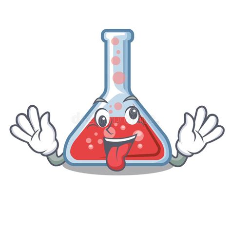 Crazy Erlenmeyer Flask In Cartoon Lab Room Stock Vector Illustration