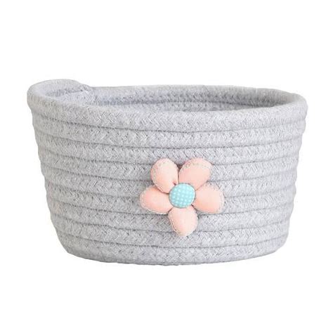 Small Baskets Cotton Rope Woven Basket Cute Mini Tiny Storage Baskets Decorative Boho Basket