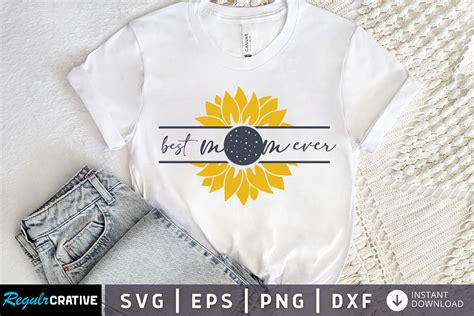 Best Mom Ever Svg Design Graphic By Regulrcrative · Creative Fabrica