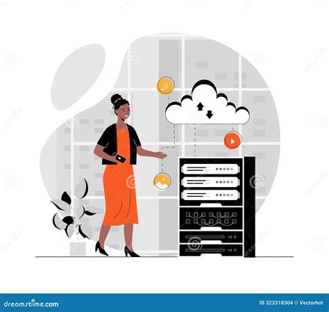 Cloud Technology Remote Data Storage Data Center Remote Database