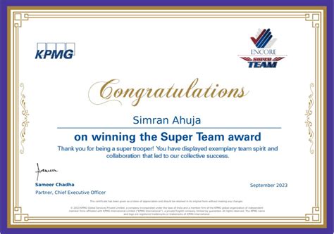 Kpmg Kgs Awards2023 Grateful Simran Ahuja 32 Comments