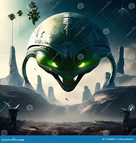 Aliens Are At War With People On Earth Stock Illustration