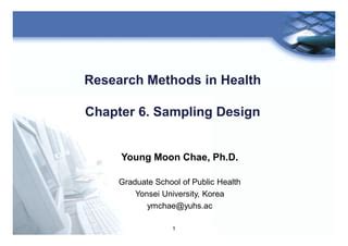 Research Method Ch Sampling PDF