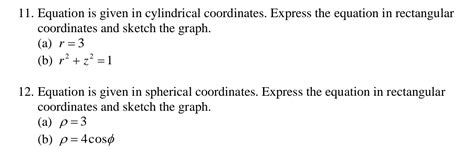 solved equation is given in cylindrical coordinates express