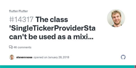 the class singletickerproviderstatemixin can t be used as a mixin