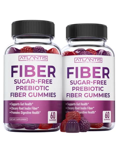 Sugar Free Prebiotic Fiber Gummies 2 Pack Atlantis Nutrition