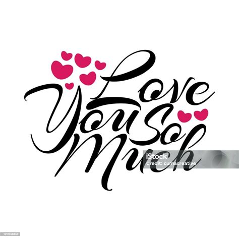 하트와 함께 너무 많은 손으로 그린 벡터 현대 문자를 사랑 해요 인사말 카드 포스터 인쇄 배너 감사합니다에 대한 스톡 벡터 아트 및 기타 이미지 Istock