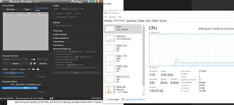 why doesn t shutter encoder use even a quarter of my cpu r
