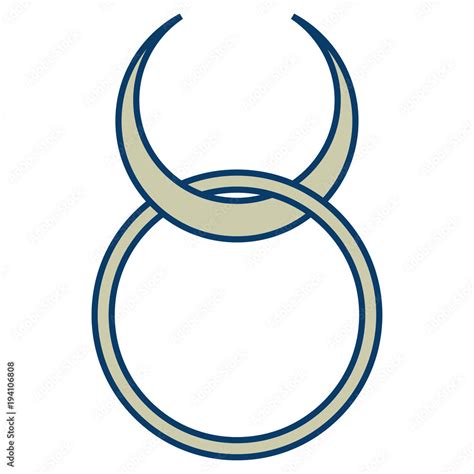 Vector Symbol For Wiccan Community Horned God Sign Modern