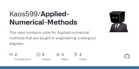 Github Kaos599applied Numerical Methods This Repo Contains Code For Applied Numerical