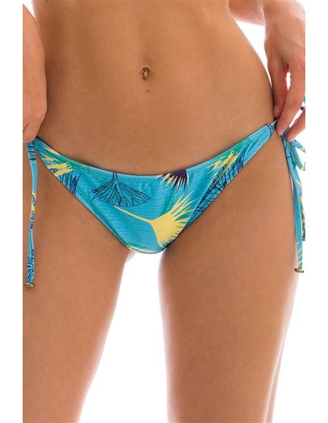 Accessorized Floral Blue Bikini Bottom Bottom Flower Geometric Inv