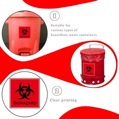 12 Pack Biohazard Stickers Sign Biohazard Warning Labels 4inch