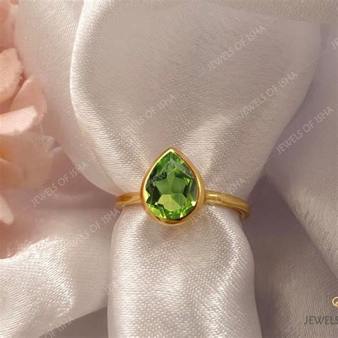 Pear Shape Peridot Etsy