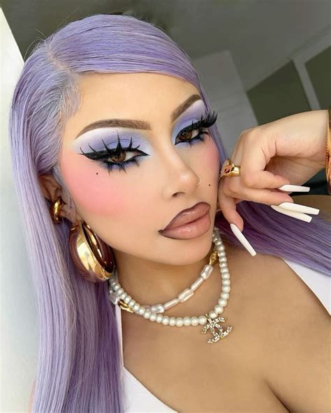 Purple Hair And Makeup In 2024 Eye Makeup Makeup Tutorial Purple