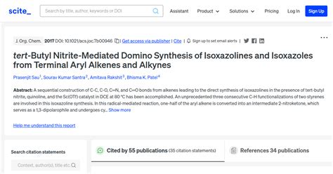 Tert Butyl Nitrite Mediated Domino Synthesis Of Isoxazolines And Isoxazoles From Terminal Aryl