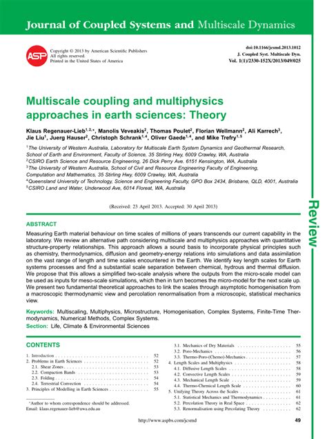 pdf multiscale coupling and multiphysics approaches in earth sciences