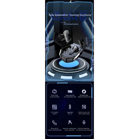 Безжични геймърски аудио слушалки Vala® T41 Tws Bluetooth 5 3 вграден Hd микрофон стерео звук